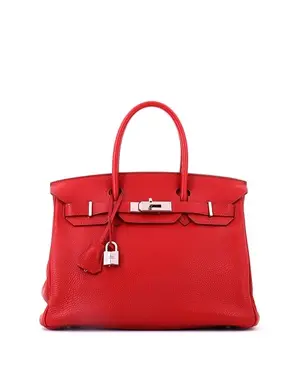 Hermès Birkin 30 Handbag Red Togo With Palladium Hardware