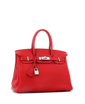 Hermès Birkin 30 Handbag Red Togo With Palladium Hardware