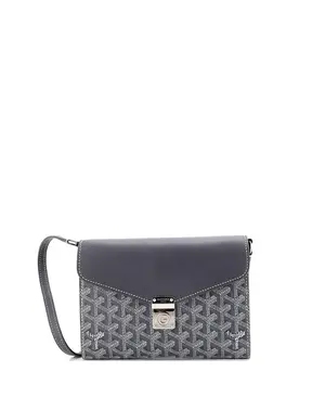 Goyard Chypre Wallet On Strap Coated Canvas With Leather - Gray