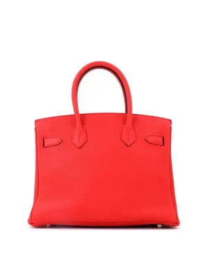 Hermès Birkin 30 Handbag Red Togo With Gold Hardware - Geranuim