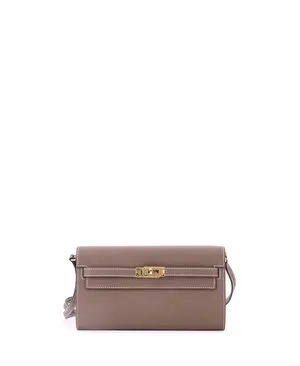 Hermès Kelly To Go Wallet Evercolor - Gray