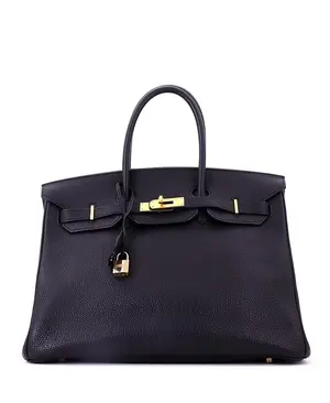 Hermès Birkin 35 Handbag Black Togo With Gold Hardware - Noir