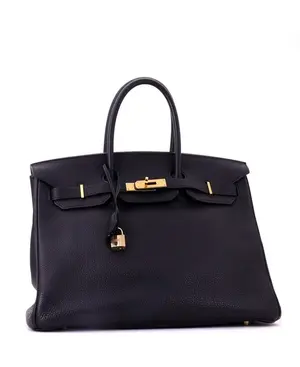 Hermès Birkin 35 Handbag Black Togo With Gold Hardware - Noir