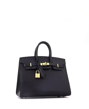 Hermès Birkin 25 Handbag Black Madame With Gold Hardware - Noir