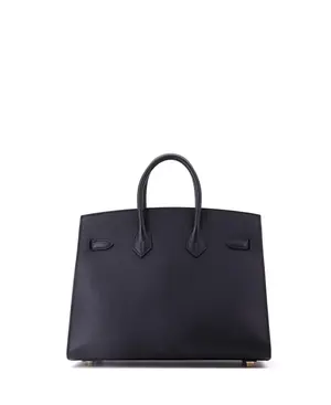 Hermès Birkin 25 Handbag Black Madame With Gold Hardware - Noir