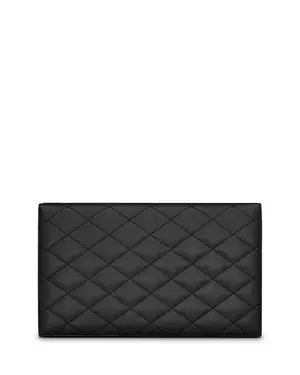 Saint Laurent Quilted Monogram Pouch - Black