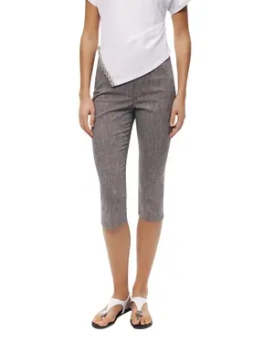 NOCTURNE Tailored Linen-blend Capri Pants