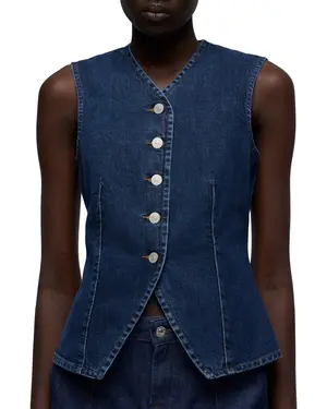7 For All Mankind Sleeveless Denim Vest