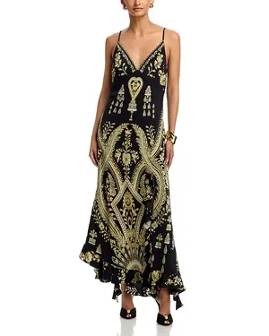 Camilla Silk Printed Maxi Dress - Taurus Rising