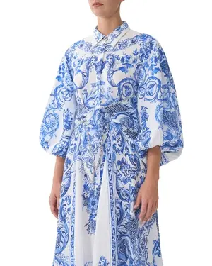 Camilla Printed Cotton Shirt Dress