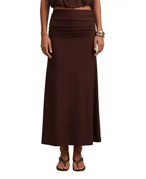 EVER NEW Sutton Flute Maxi Skirt - Milk Chocolate Co-ord
