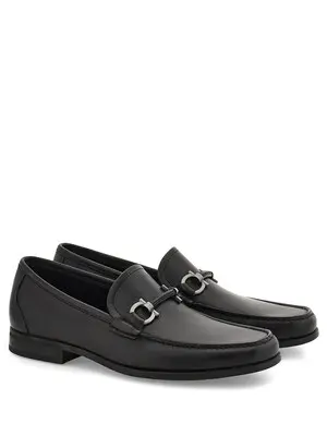 FERRAGAMO Gancini Ornament Calf Leather Loafers