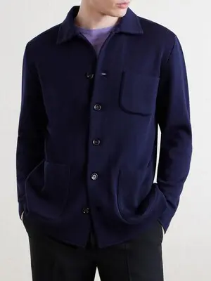 LARDINI Virgin Wool Cardigan Jacket