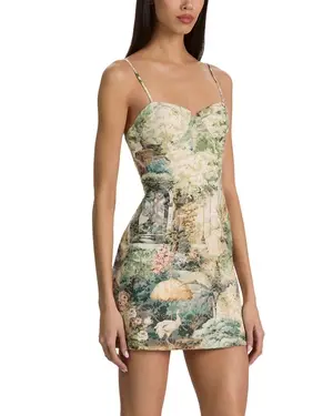 Alice + Olivia Nila Seamed Corset Mini Dress