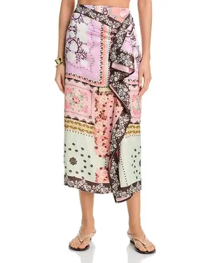 Ruffled Wrap Maxi Skirts