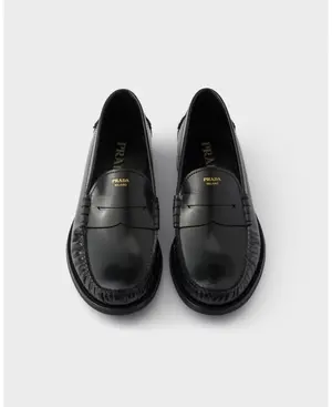Prada Brushed Leather Loafers