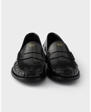 Prada Brushed Leather Loafers