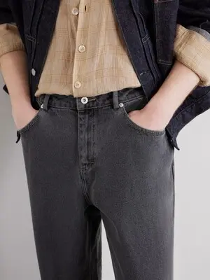 Folk Barrel-leg Jeans