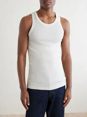 Auralee Ribbed Organic Cotton-jersey Tank Top