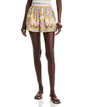 Ramy Brook Angelina Printed Cotton Shorts