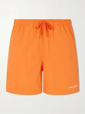 Aimé Leon Dore Straight-leg Logo-embroidered Shell Drawstring Shorts - Orange