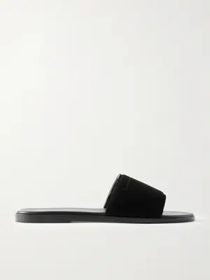 TOM FORD Kai Suede Slides - Black