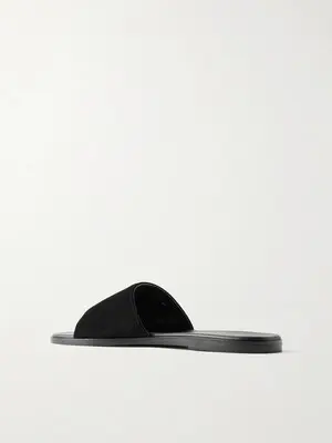 TOM FORD Kai Suede Slides - Black