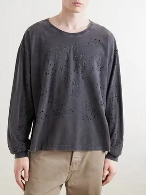 MFPEN Distressed Organic Cotton-jersey T-shirt