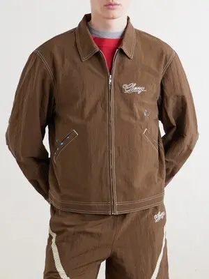 CHERRY LOS ANGELES Embroidered Paint-splattered Shell Jacket