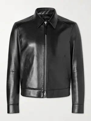 Men's Track Style Leather Jackets