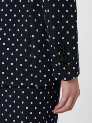 Max Mara Double-breasted Polka Dot Jersey Blazer