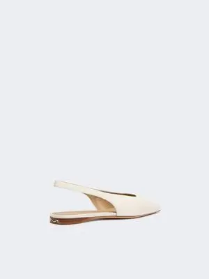 Max Mara Nappa Leather Flat Slingbacks