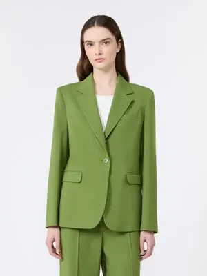 Max Mara Single-breasted Stretch Wool Blazer