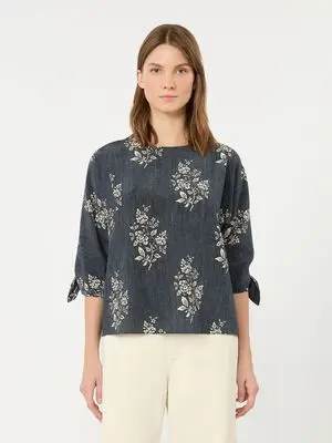 Max Mara Printed Silk Crepe De Chine Blouse