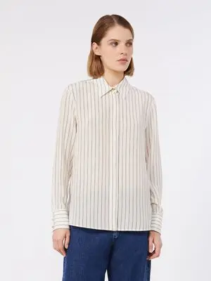 Max Mara Printed Silk Crepe De Chine Shirt