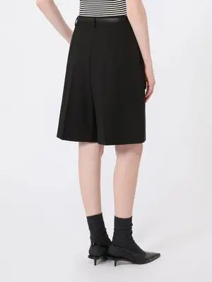 Max Mara Tailored Woolen Bermuda Shorts - Black