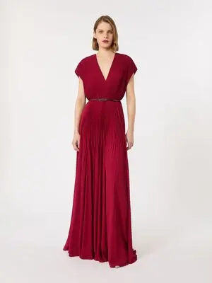 Max Mara Long Sable Georgette Dress