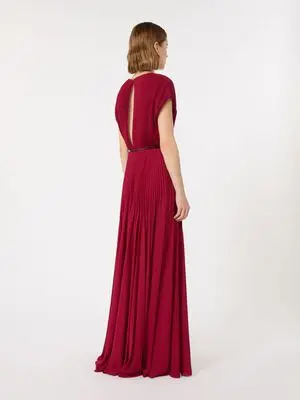 Max Mara Long Sable Georgette Dress