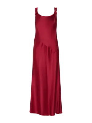 Max Mara Envers Satin Slip Dress - Ruby
