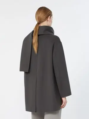 Max Mara Short Wool Coat With Scarf