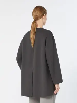 Max Mara Short Wool Coat With Scarf