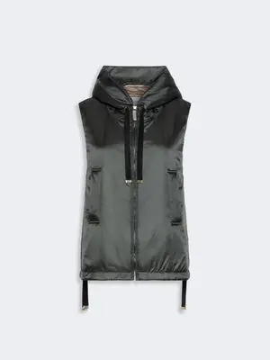 Max Mara Padded Water-repellent Hooded Gilet - Dark Green