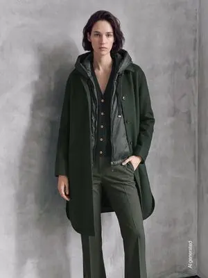Max Mara Padded Water-repellent Hooded Gilet - Dark Green