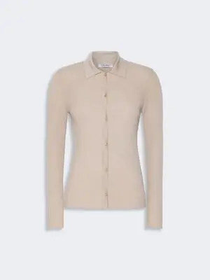 Max Mara Fitted Ribbed Wool Cardigan