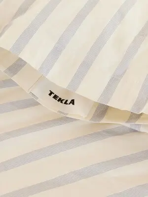 TEKLA Striped Organic Cotton Percale Double Duvet Cover
