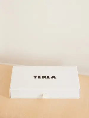 TEKLA Set Of Two Organic Cotton Percale Striped Pillowcases