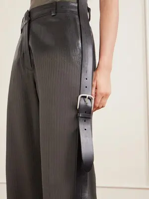 Acne Studios Puja Coated Herringbone Degradé Straight-leg Trousers