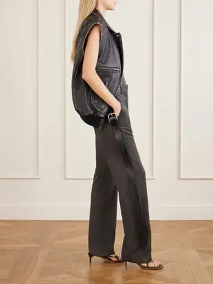 Acne Studios Puja Coated Herringbone Degradé Straight-leg Trousers