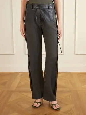 Acne Studios Puja Coated Herringbone Degradé Straight-leg Trousers