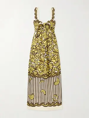 ALEMAIS Mona Printed Hemp Midi Dress